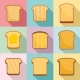 Toast Icons Set Flat Style, Vectors | GraphicRiver