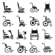 Mobility Wheelchair Icons Set Simple Style, Vectors | GraphicRiver