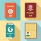 Passport Icons Set Flat Style, Vectors | GraphicRiver