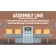 Parcel Assembly Line Concept Banner Flat Style, Vectors | GraphicRiver