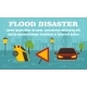 Flood Disaster Concept Banner Flat Style, Vectors | GraphicRiver
