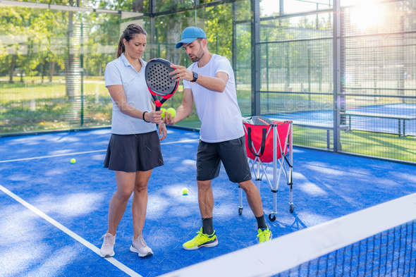 Padel Personal Training Stock Photo by microgen | PhotoDune