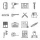 Home Window Installation Icons Set Outline Style, Vectors | GraphicRiver