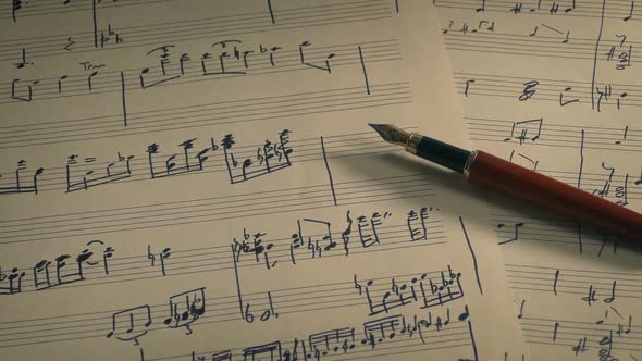 Written Music Annotation With Pen, Stock Footage | VideoHive