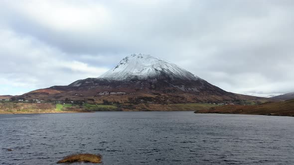 Aerial View of Mount Errigal, the Highest Mountain in Donegal - Ireland ...