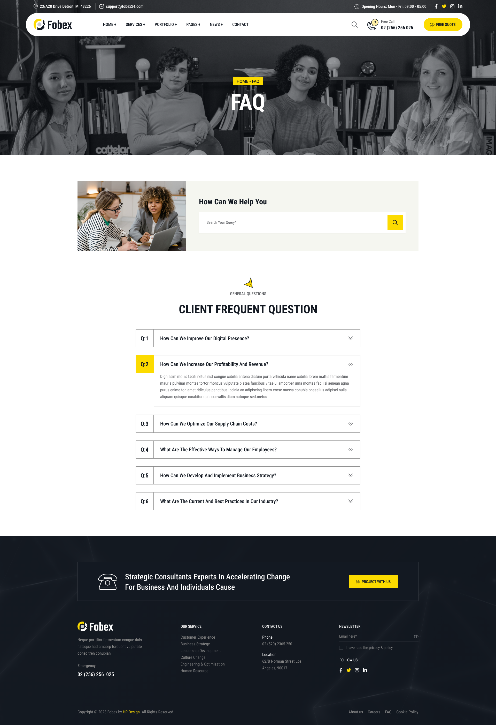 Fobex - Multipurpose Business Agency Figma Template by HR_DESIGN ...