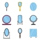 Mirror Icons Set Flat Vector Isolated, Vectors | GraphicRiver