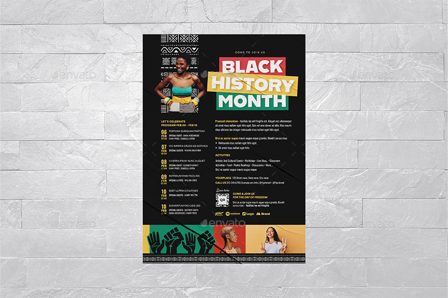 Black History Month Flyer Template, Print Templates | GraphicRiver