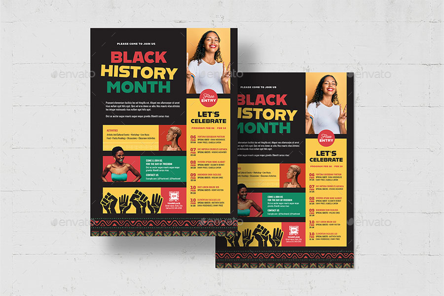 Black History Month Flyer Template, Print Templates | GraphicRiver