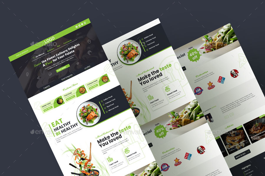 Restaurant Creative Email Newsletter PSD Template, Web Elements ...