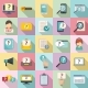 Request Icons Set Flat Vector, Vectors | GraphicRiver