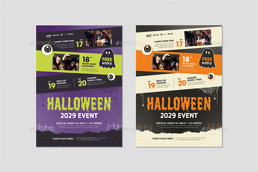 Halloween What's On Flyer Template, Print Templates | GraphicRiver