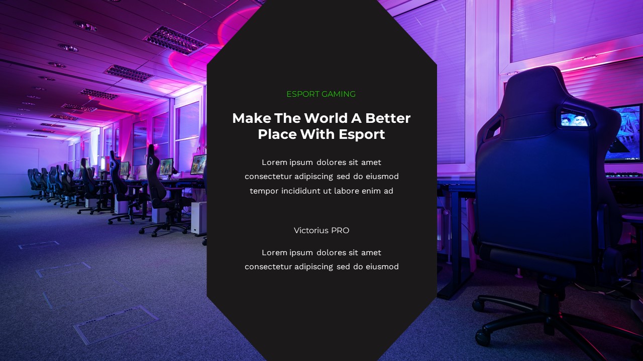 Victorious – Esport Gaming PowerPoint Template, Presentation Templates