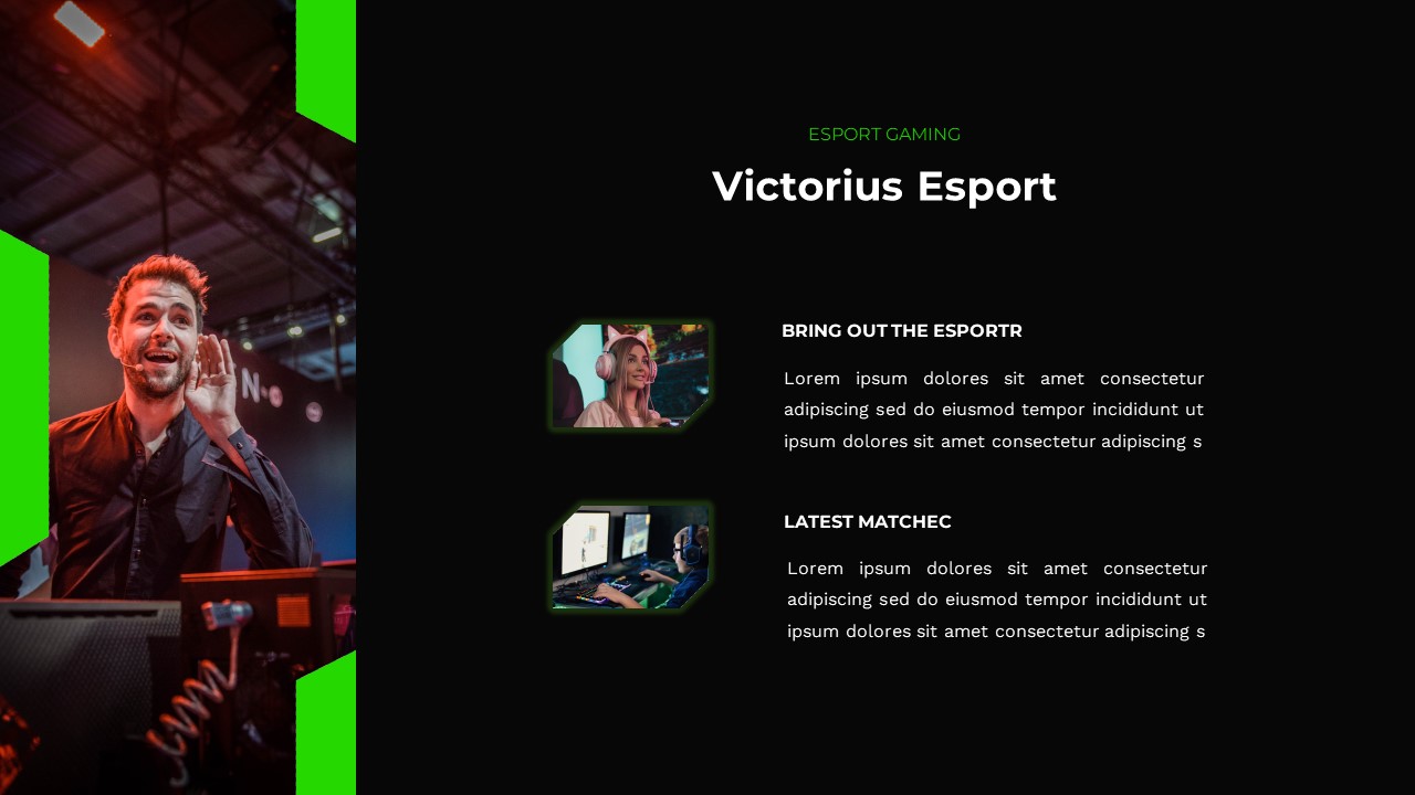 Victorious – Esport Gaming PowerPoint Template, Presentation Templates