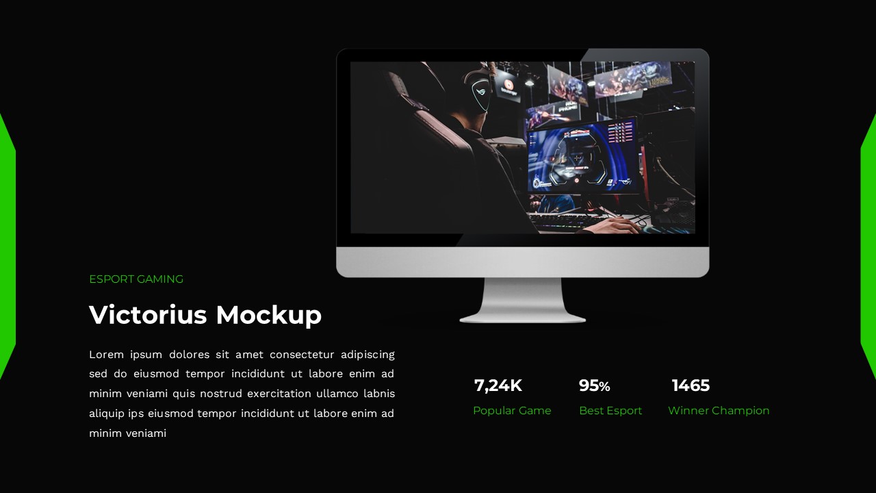 Victorious – Esport Gaming PowerPoint Template, Presentation Templates