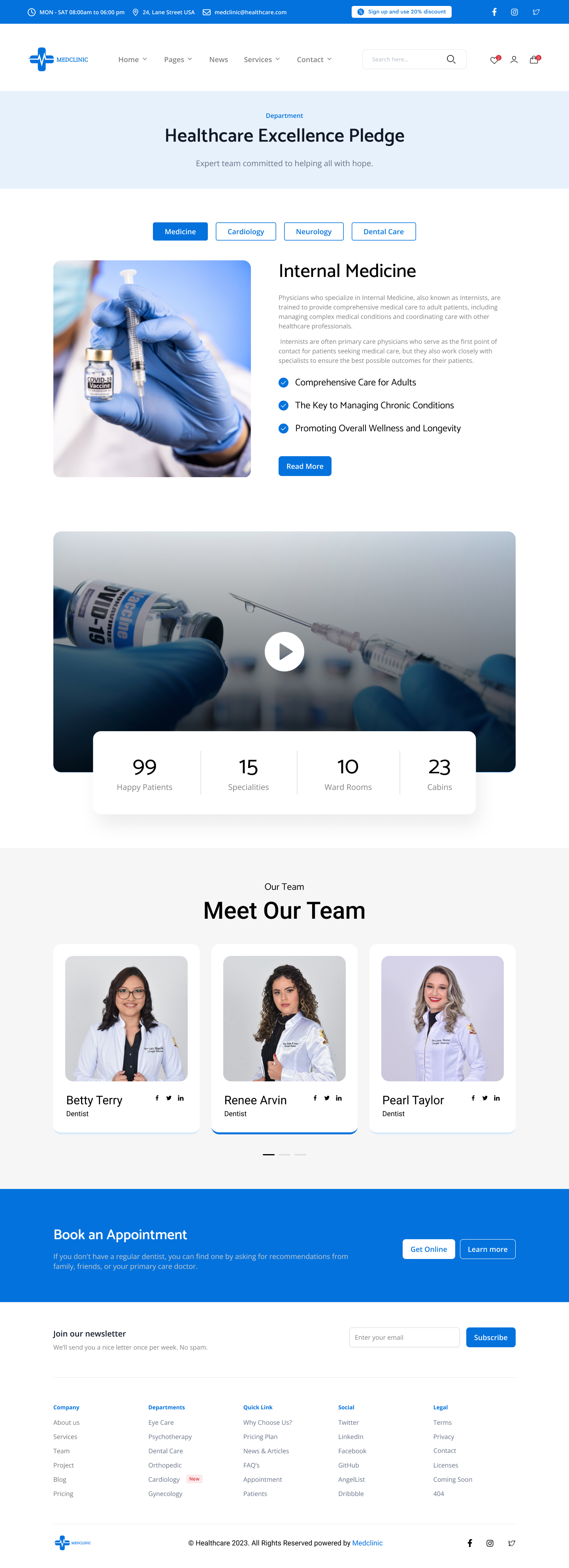 MedClinic - Doctor, Healthcare and Medical Figma Design Template by ...