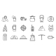 Expedition Icons Set Outline Vector, Vectors | GraphicRiver