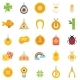 Lucky Charm Icons Set Flat Vector, Vectors | GraphicRiver