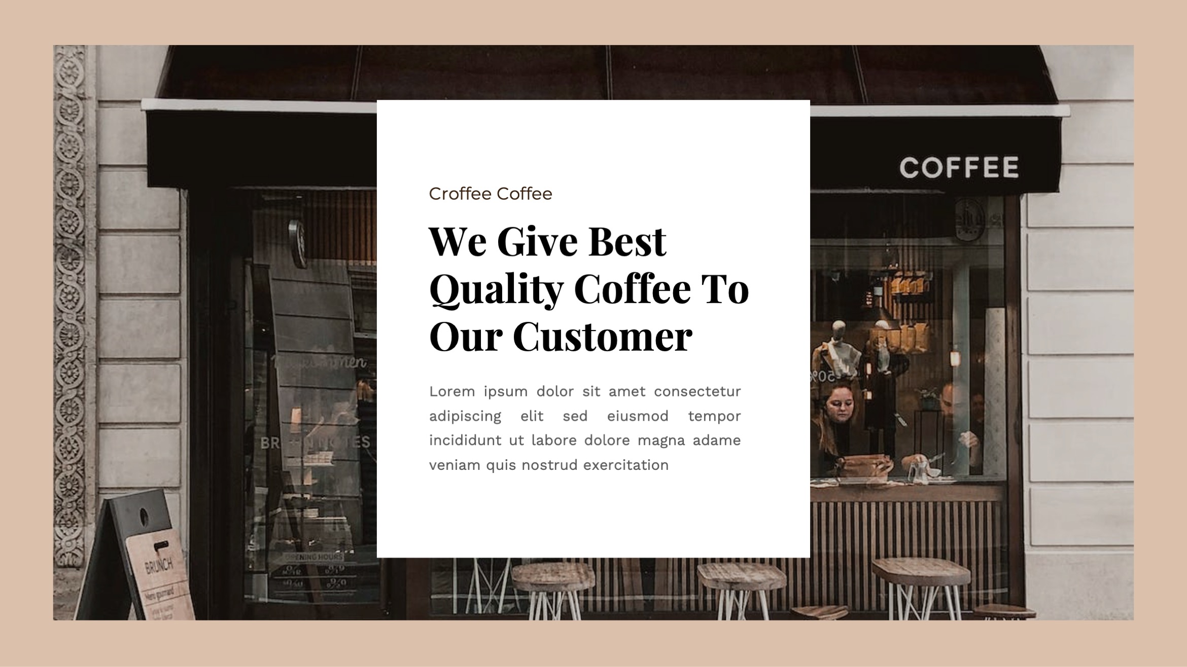 Croffee – Coffee Shop Google Slides Template, Presentation Templates