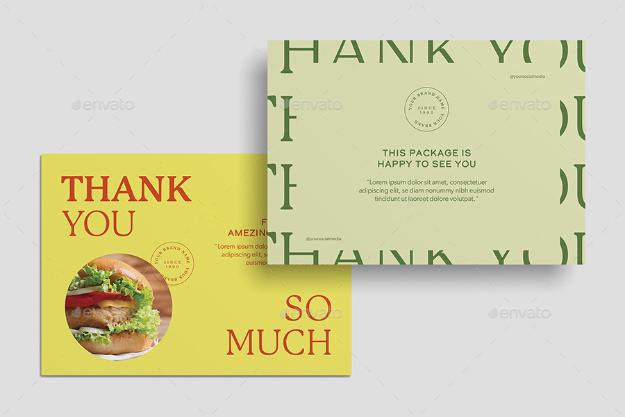 Thank You Card Template, Print Templates | GraphicRiver