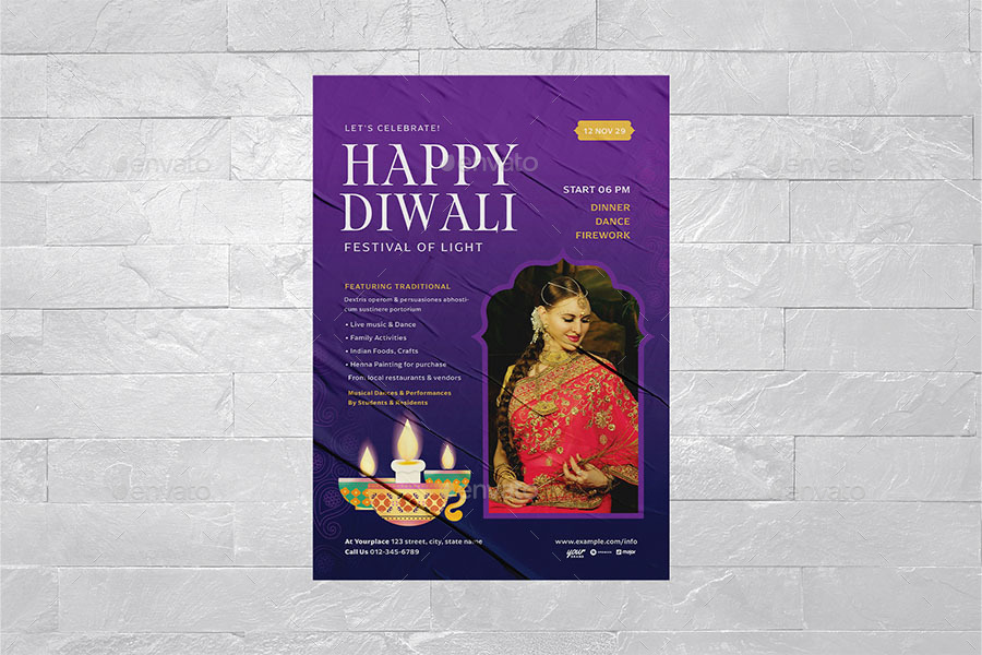 Diwali Flyer Template, Print Templates | GraphicRiver