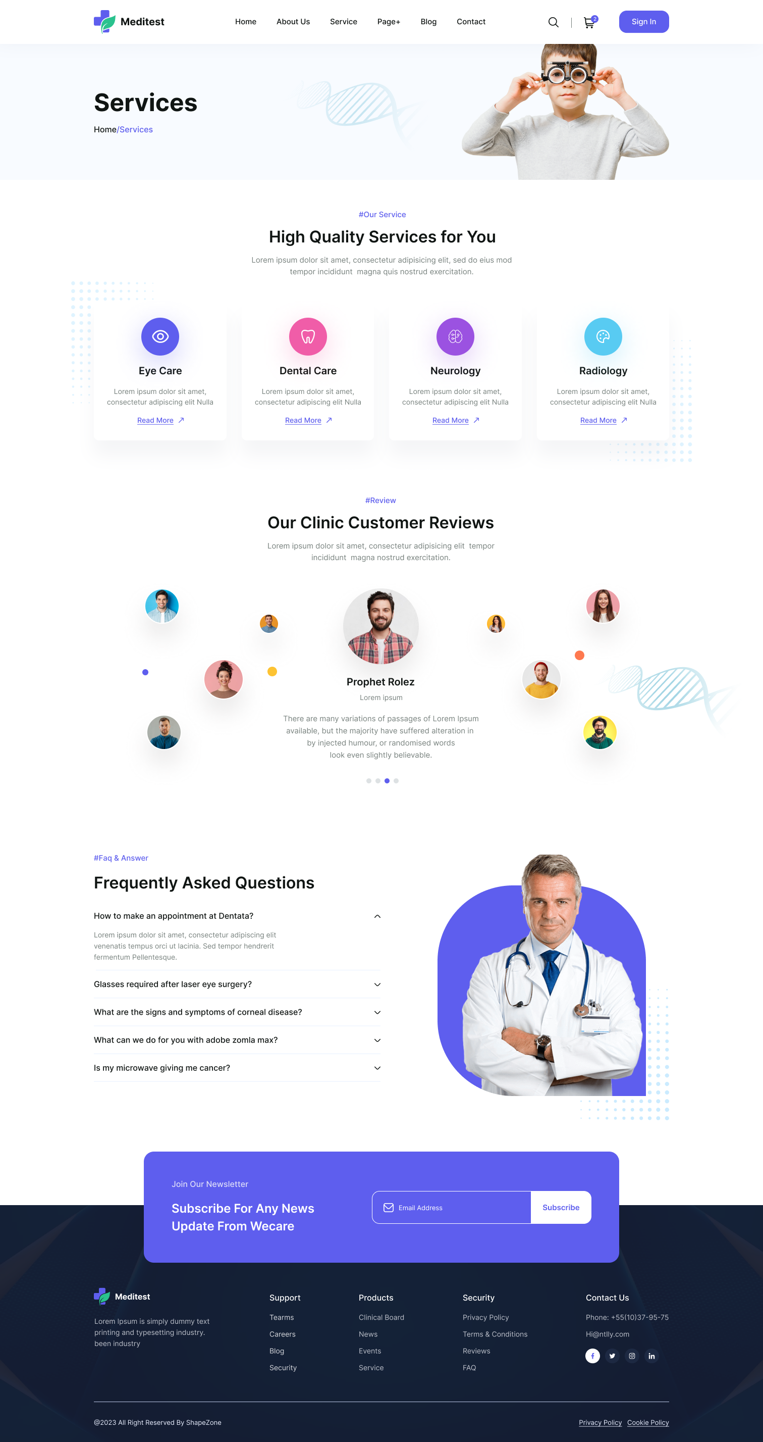 Meditest - Medical & Health Figma Template by ShapeZone | ThemeForest