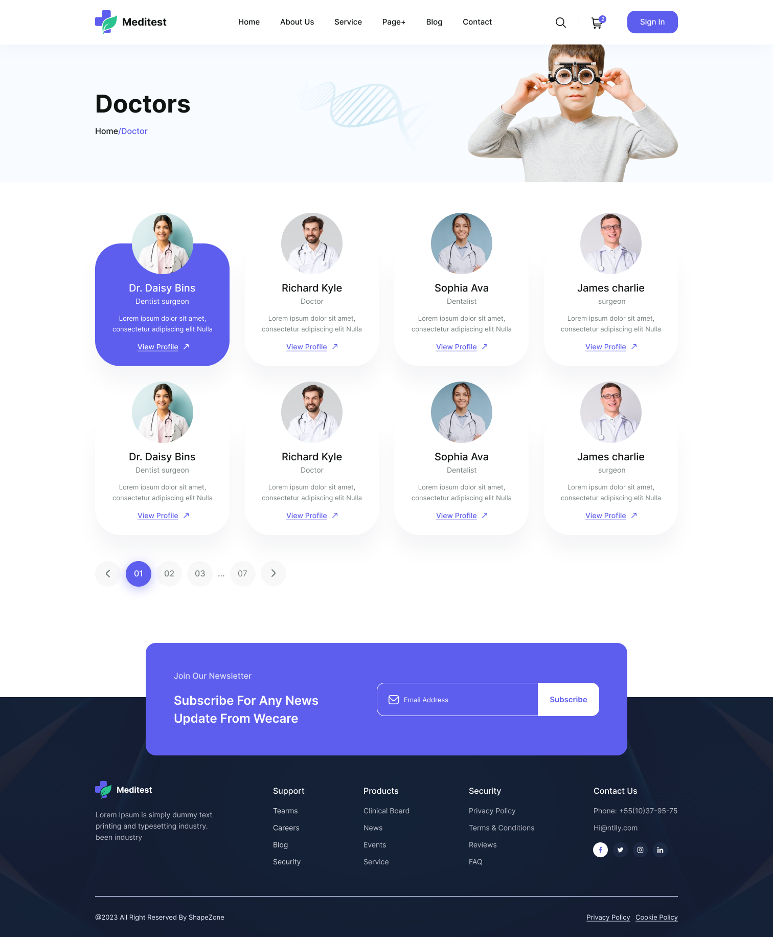 Meditest - Medical & Health Figma Template by ShapeZone | ThemeForest