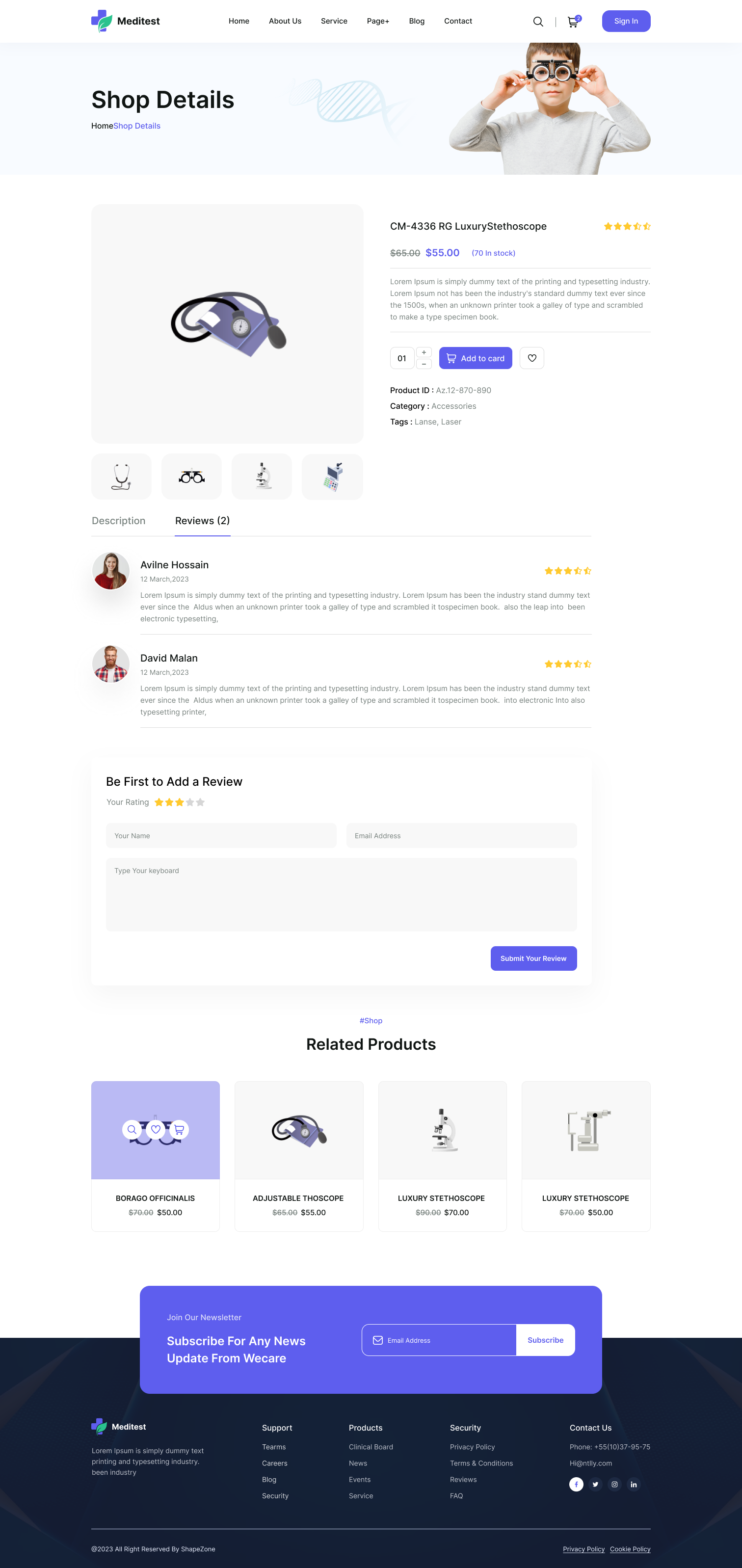 Meditest - Medical & Health Figma Template by ShapeZone | ThemeForest