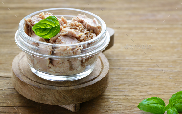 canned tuna in a glass jar, healthy food Stock Photo by Dream79 | PhotoDune