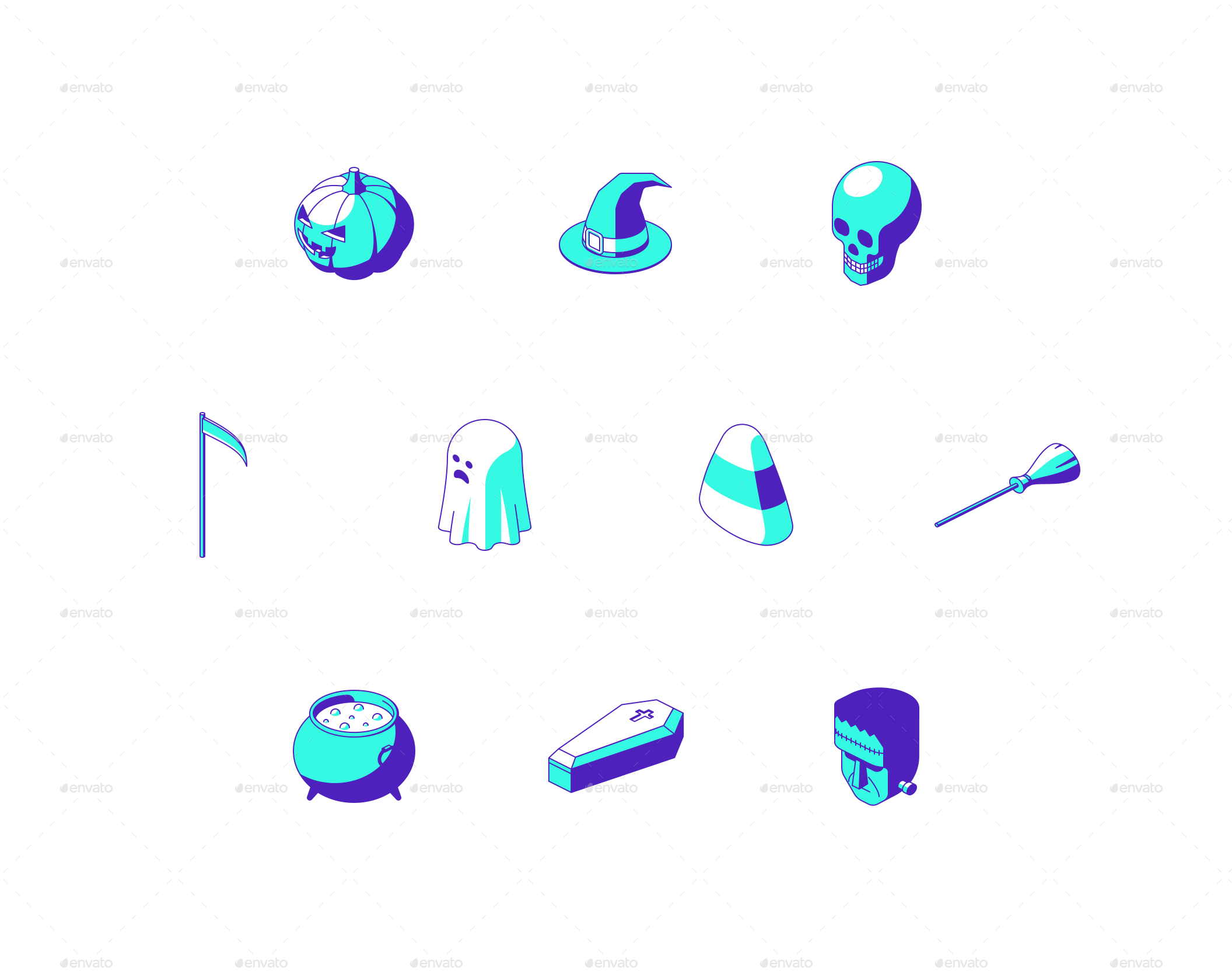 Icometric - Halloween Icons, Icons | GraphicRiver