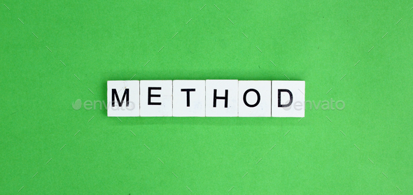 letters of the alphabet with the word method. Stock Photo by fauziEv8