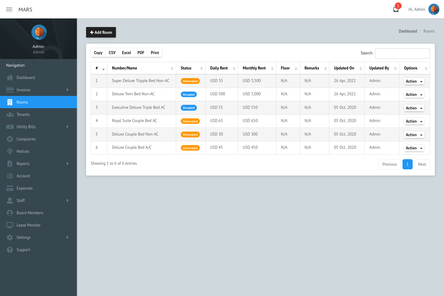 Mars | Room Management System by t1m9m | CodeCanyon
