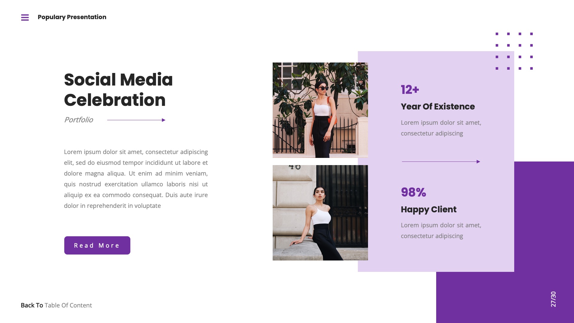 Populary - Influencer & Content Creator PowerPoint, Presentation Templates