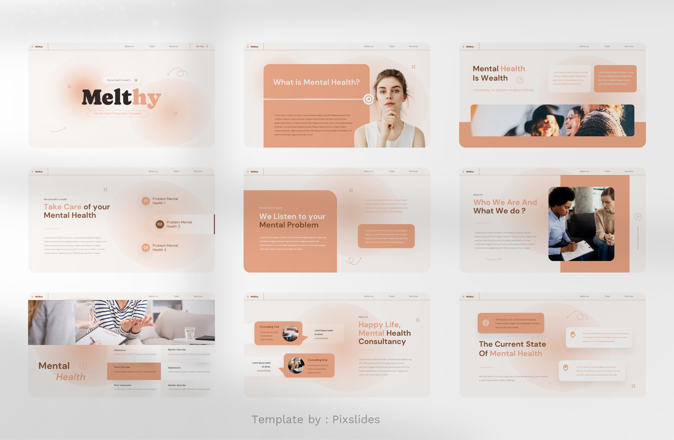 Mental Health PowerPoint Presentation Template, Presentation Templates