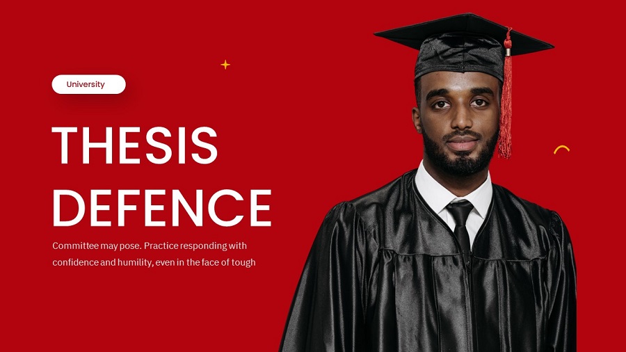 Thesis Defence - Education Powerpoint Template, Presentation Templates