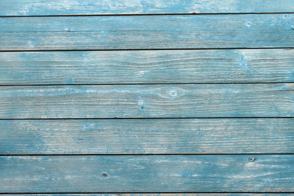 Simple minimal plain painted blue distressed wood plank background ...