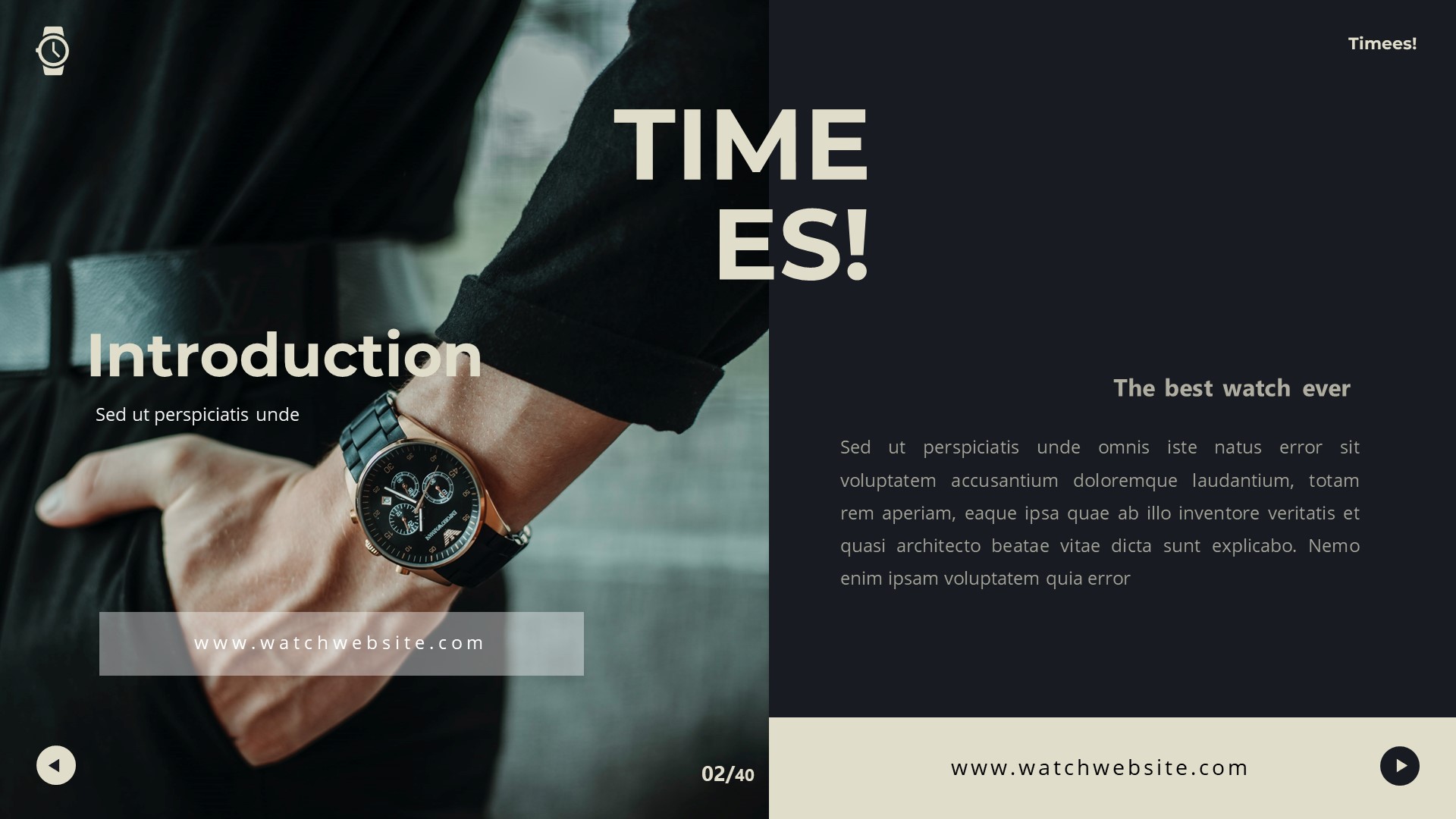 TIMEES - Watch PowerPoint template, Presentation Templates | GraphicRiver
