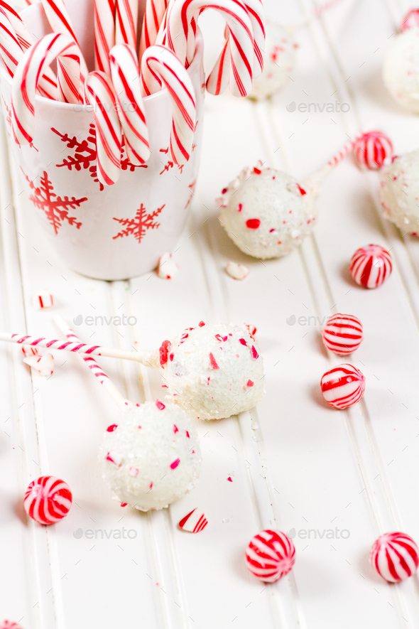 Peppermint chocolate cake pops Stock Photo by arina-habich | PhotoDune
