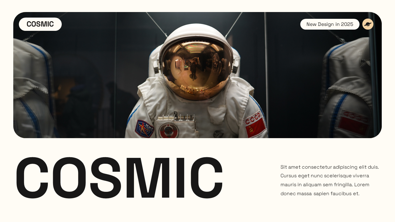 Cosmic - Creative Astronaut Presentation Template, Presentation Templates