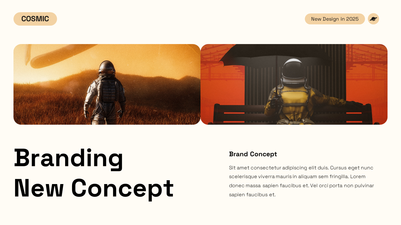 Cosmic - Creative Astronaut Presentation Template, Presentation Templates