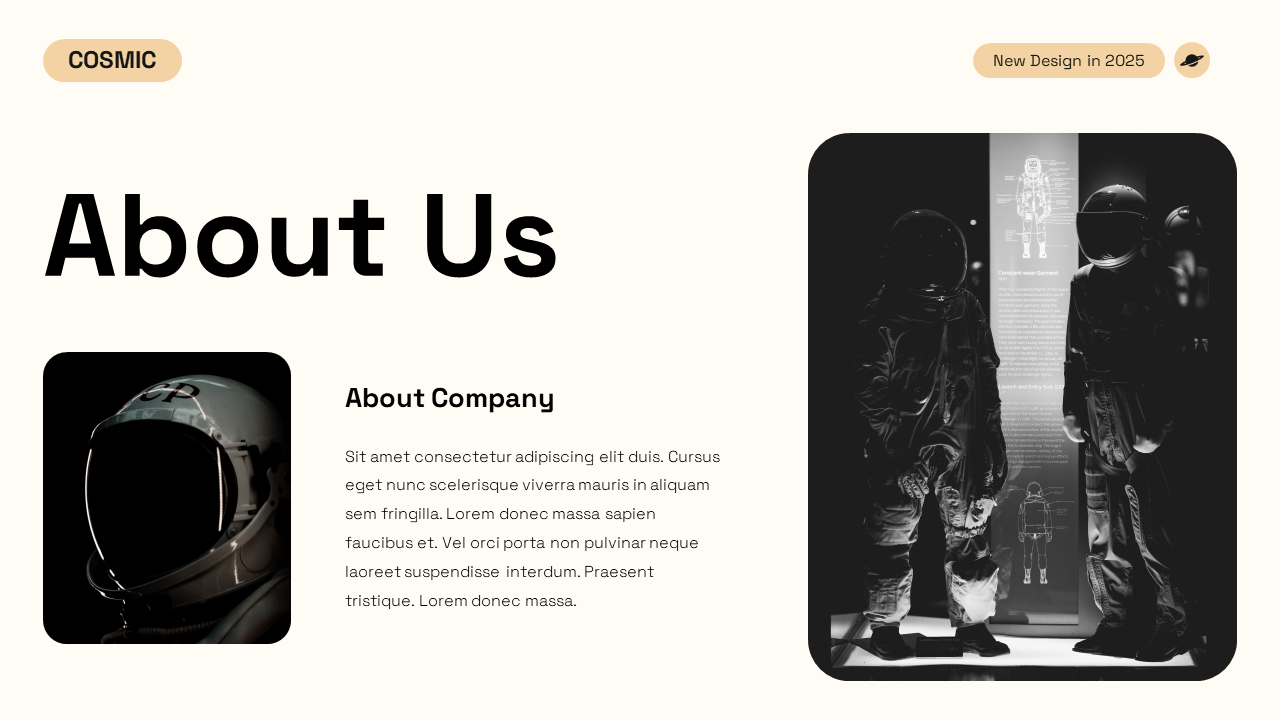 Cosmic - Creative Astronaut Presentation Template, Presentation Templates