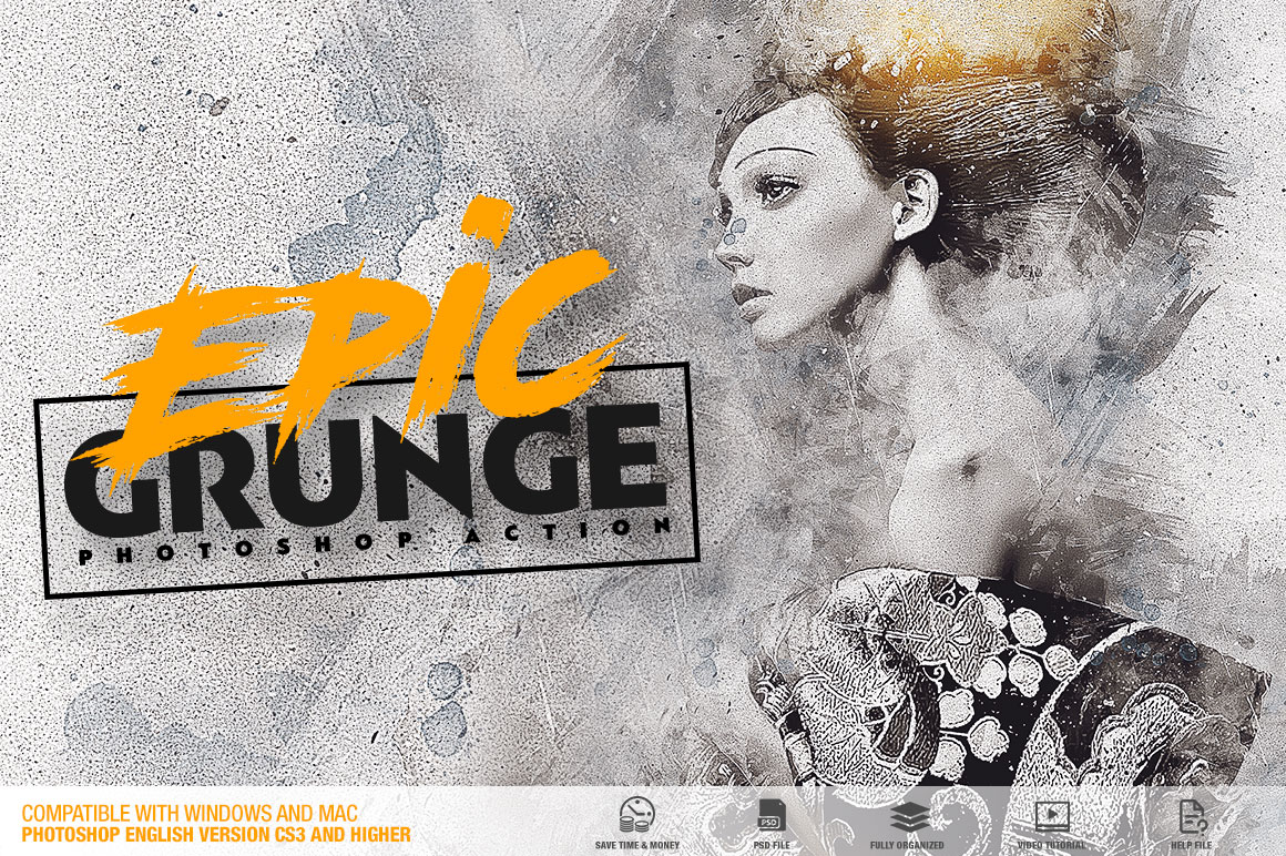 Epic Grunge Photoshop Action, Add-ons | GraphicRiver