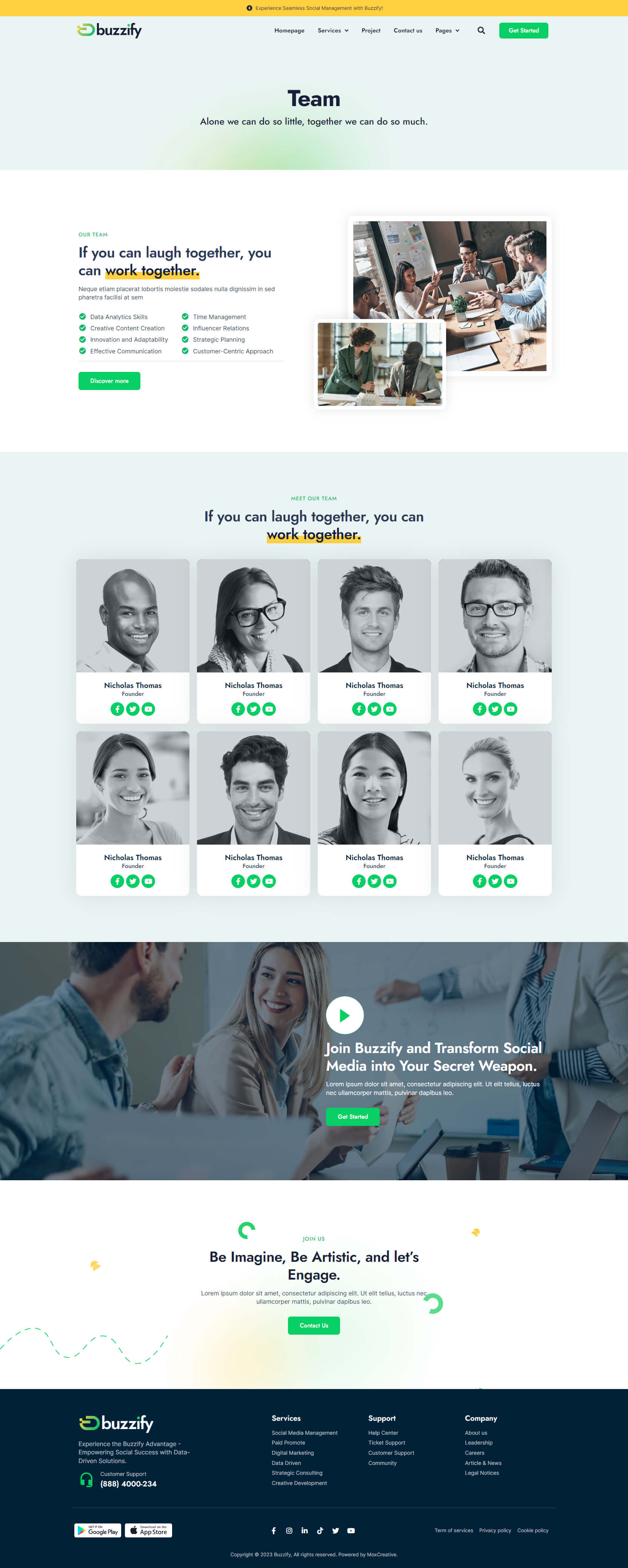 Buzzify - Social Media Marketing Agency Elementor Template Kit by moxcreative