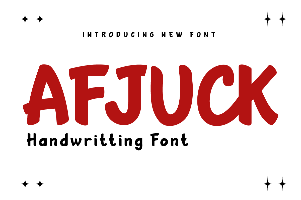 AFJUCK | Handwriting Display, Fonts | GraphicRiver