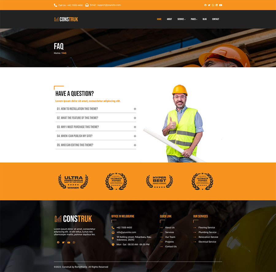 Construk - Construction Figma Template by Rometheme | ThemeForest