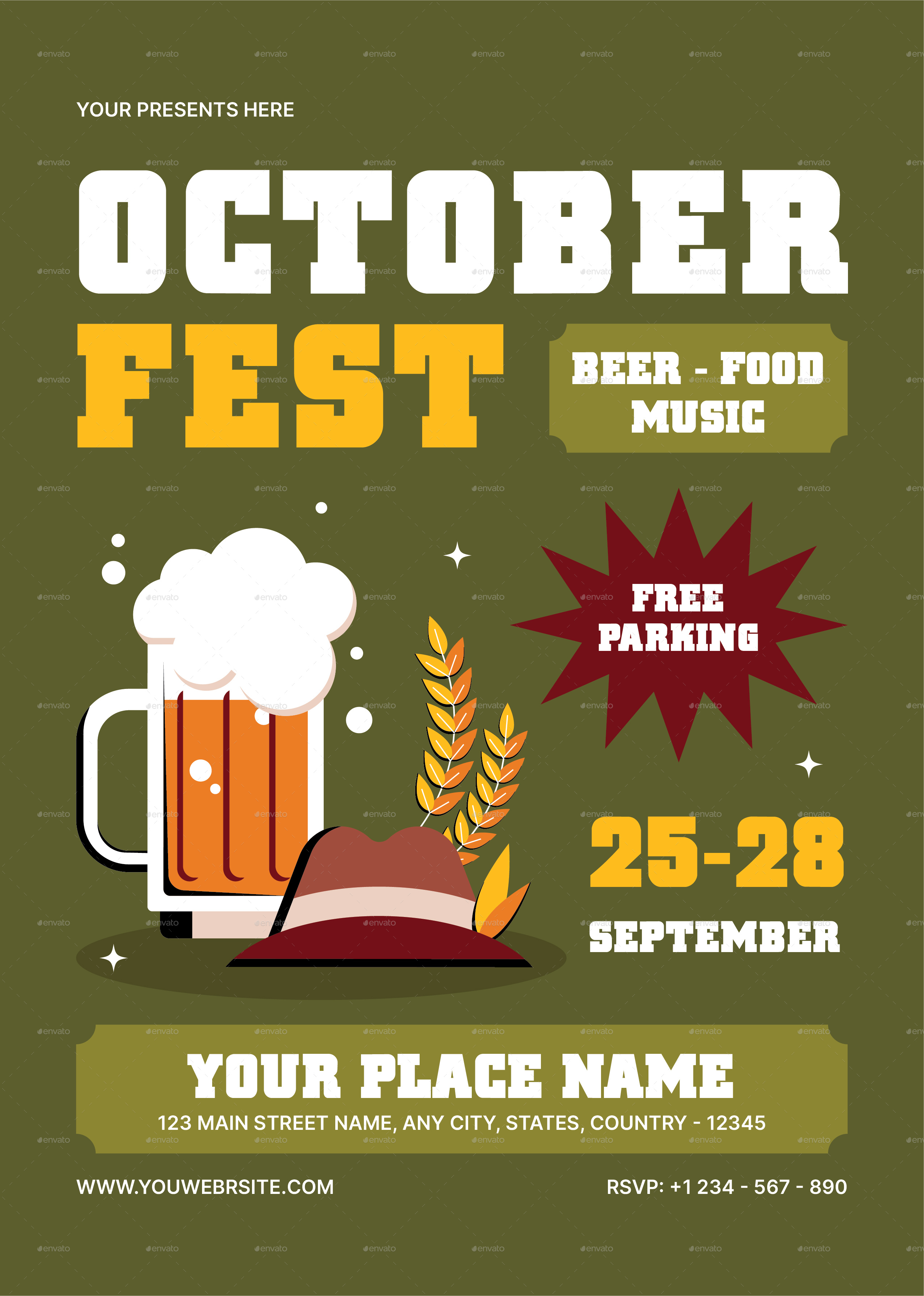 October Fest Event Flyer, Print Templates | GraphicRiver