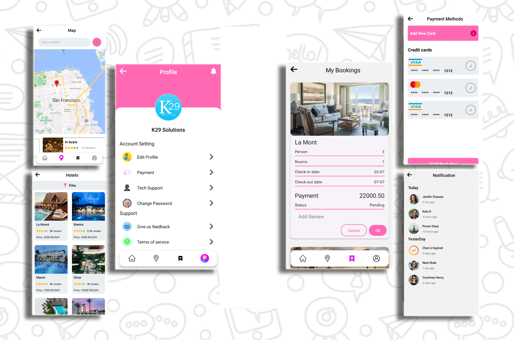 Hotel booking React native app template by k29solutions | CodeCanyon