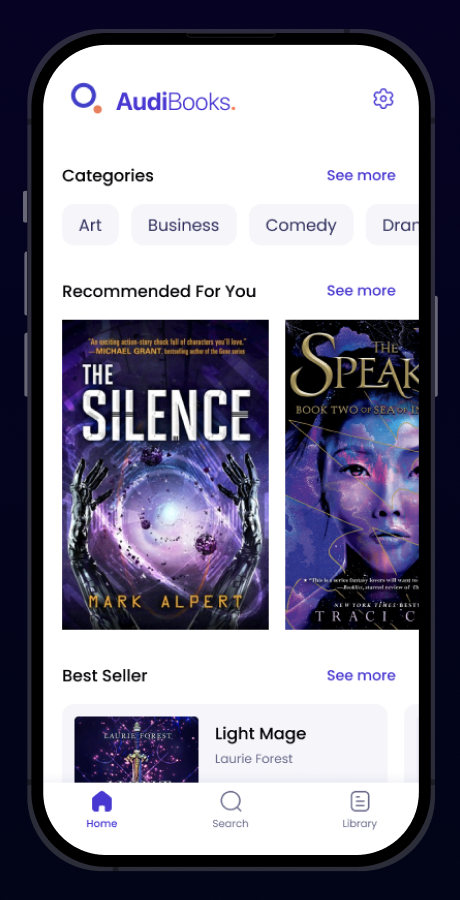 AudiBooks Flutter Full UI KIt | Audio & Ebook Flutter UI Tamplate by VocsyInfotech