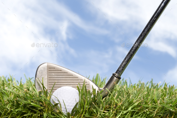 Golf club and ball in the rough Stock Photo by joebelanger | PhotoDune