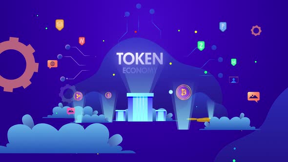 Infographic Tokenization Economic Digital Background Token Economy ...